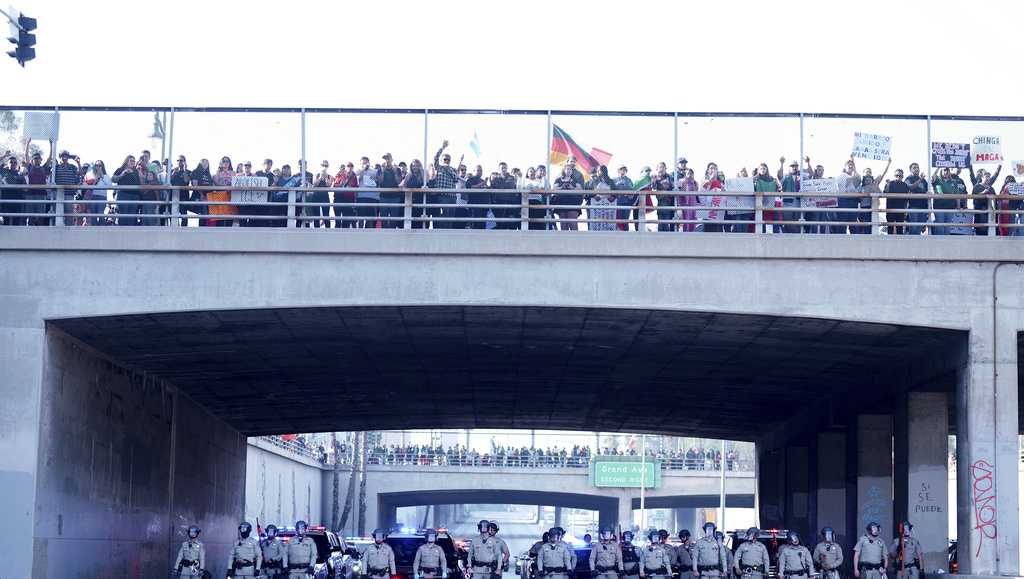 Protests erupt in California against Trump's deportation plans