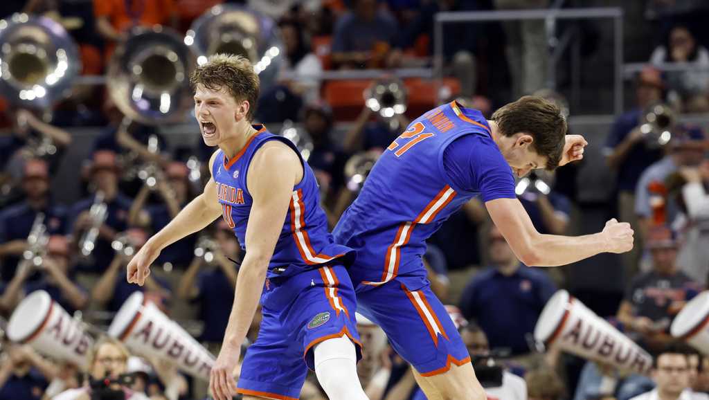 No. 6 Florida beats top-ranked Auburn 90-81 and ends the Tigers’ 14 ...