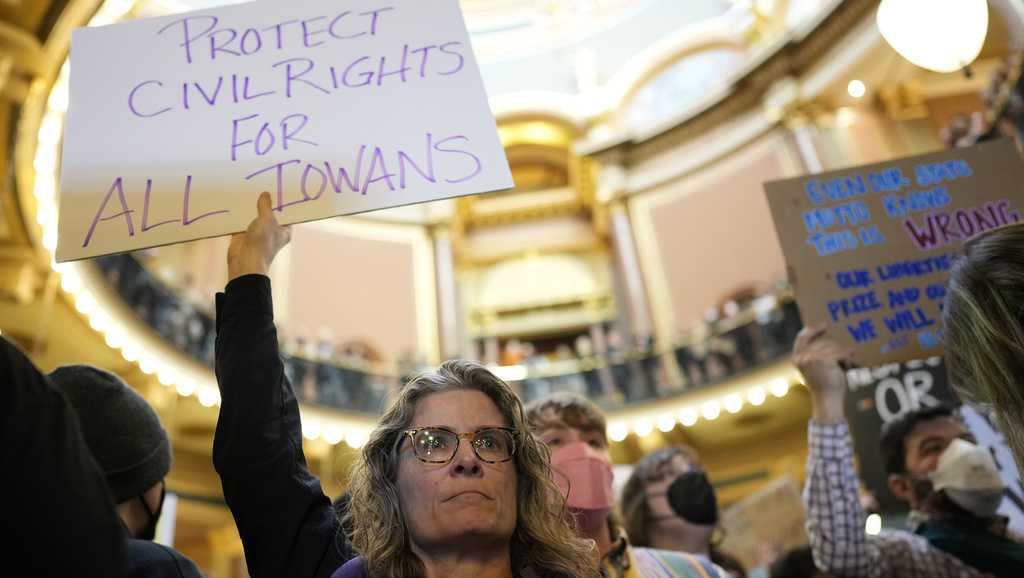 Iowa Gov. Kim Reynolds signs bill to end gender identity protections