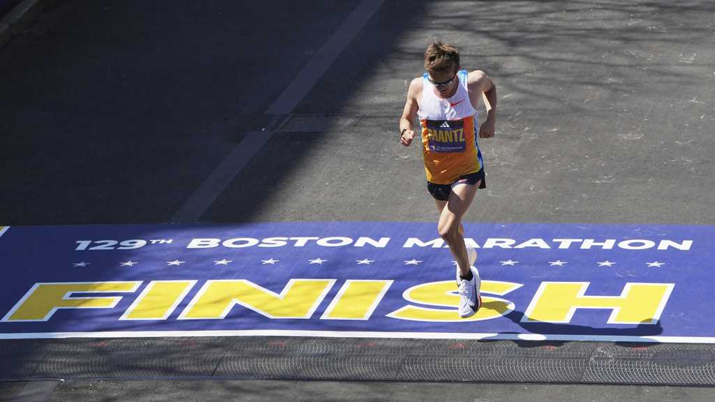 Images: Scenes along Boston Marathon course