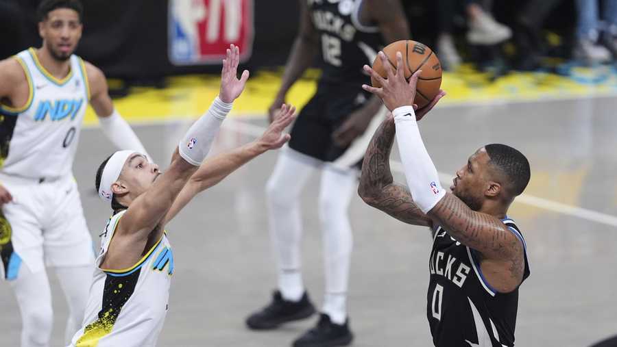 Lillard's return not enough, Pacers take 2-0 lead in playoff series ...