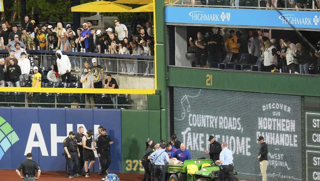 Pirates fan critically injured after falling 20 feet into outfield ...