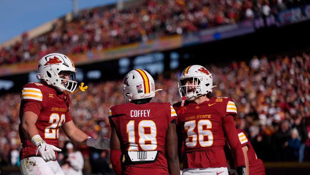 Score updates and highlights from Iowa State football vs. Kansas