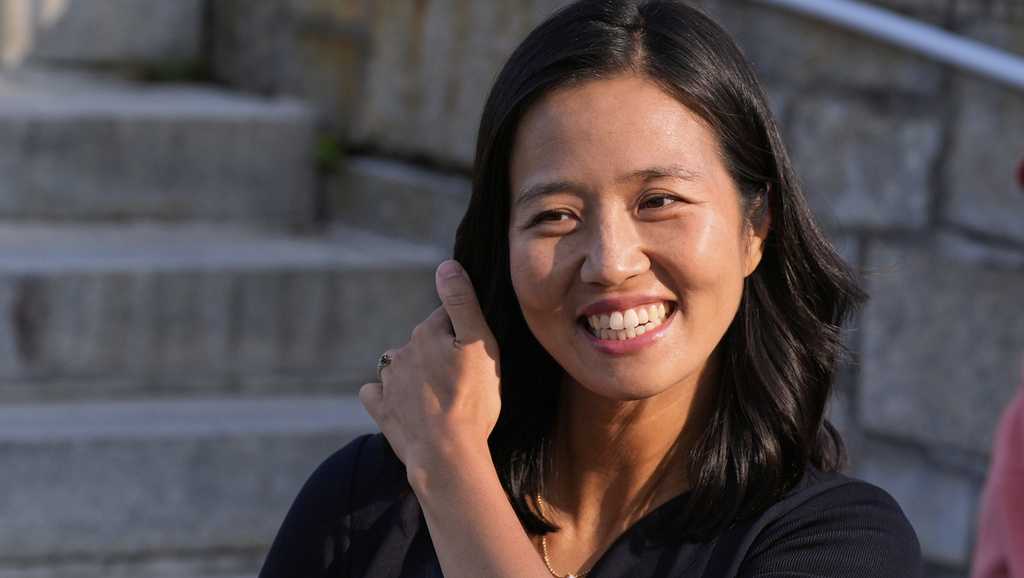 Boston Mayor Michelle Wu being sworn in for second term