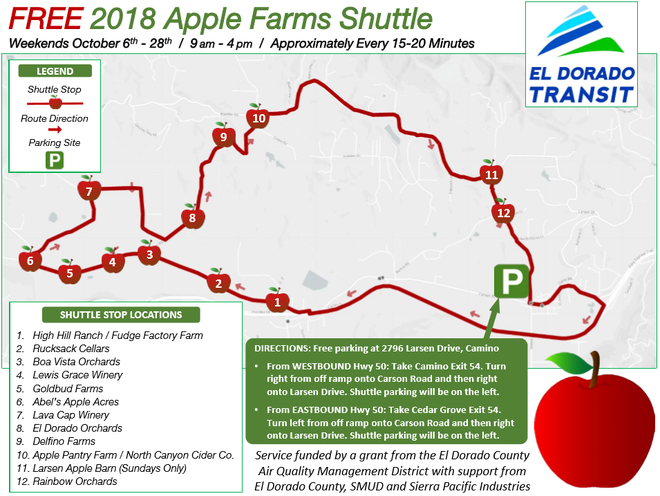 Shuttle service returns to Apple Hill, aims reduce traffic