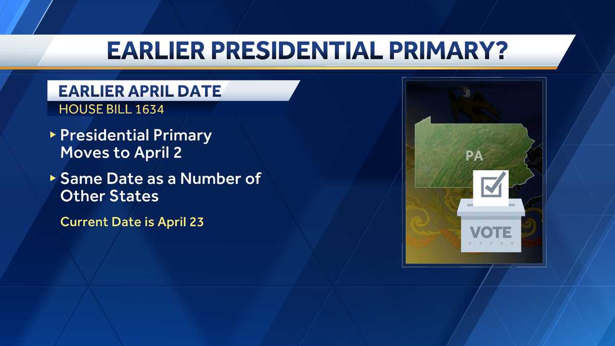 Presidential primary could be held earlier in Pennsylvania