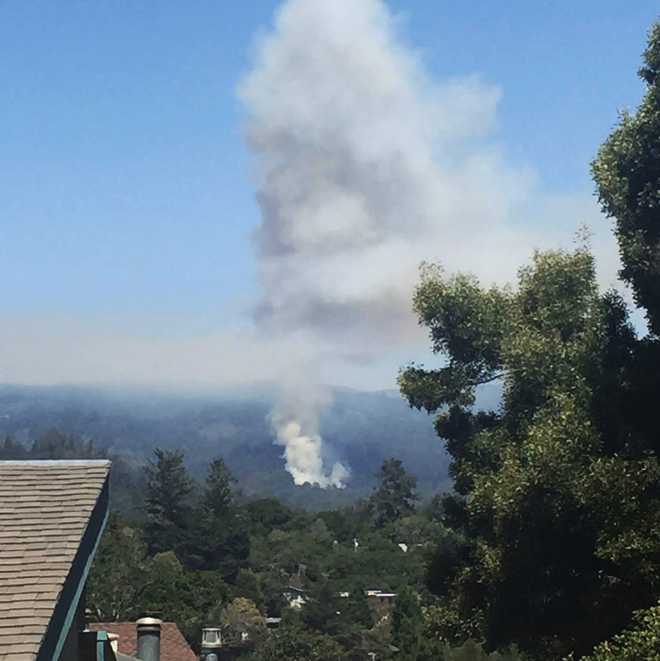 Wildfire in Aptos hills contained at 3 acres