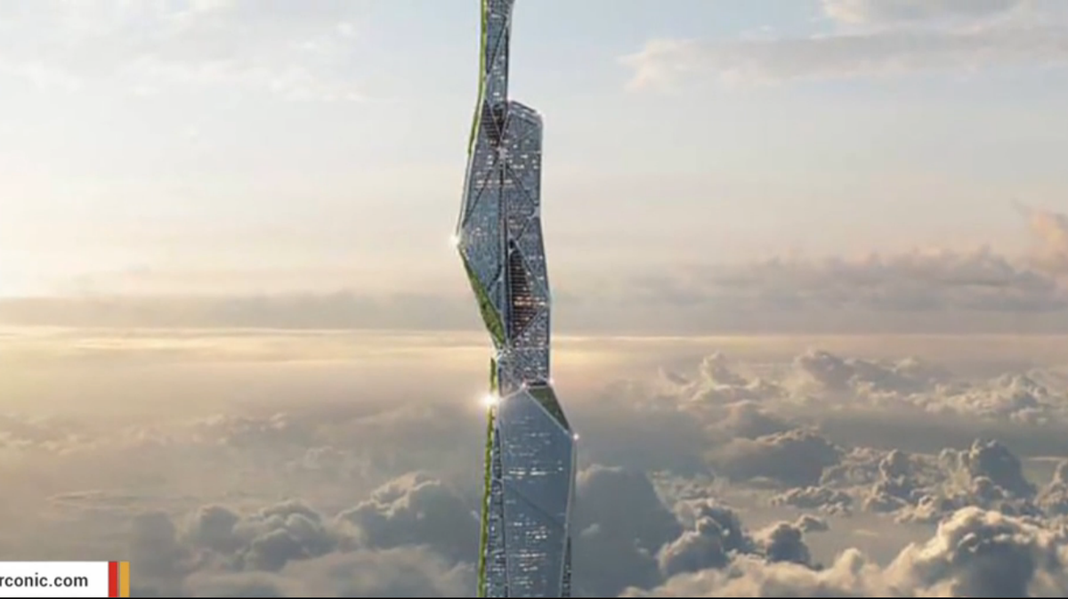 Futuristic 3-Mile-High Skyscraper Can Clean Itself And The Smog Around It