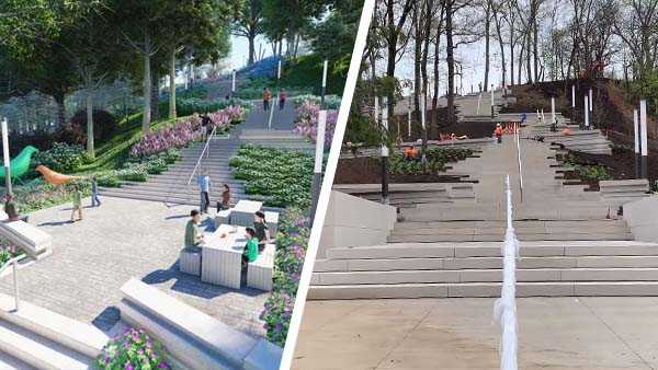 A first look at Cincinnati's 'Art Climb' staircase walk