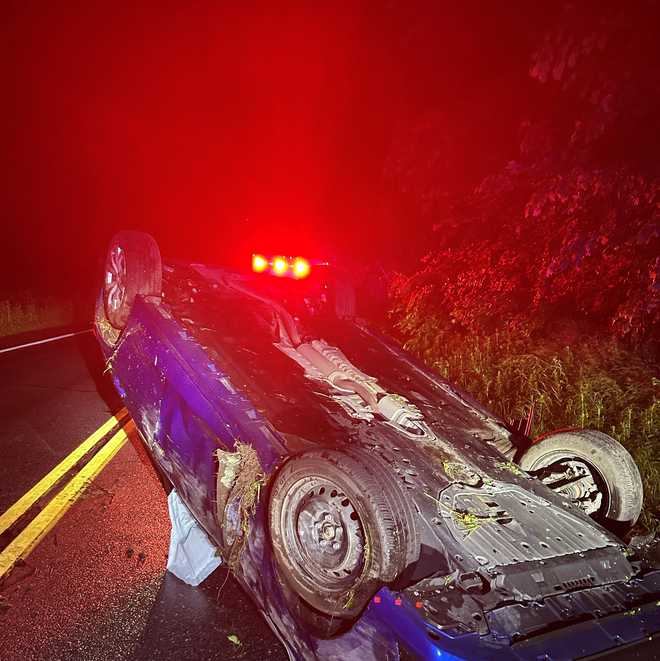 Police respond to rollover crash in St. George, Vermont