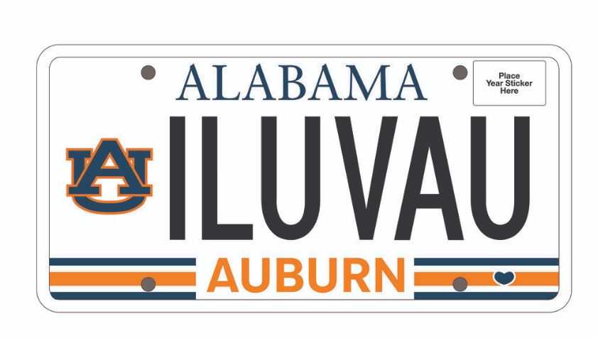 New license plate design for Auburn University supporters