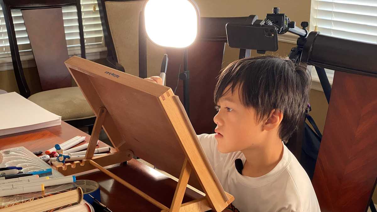 Local 9-year-old with autism featured for his art in state fair