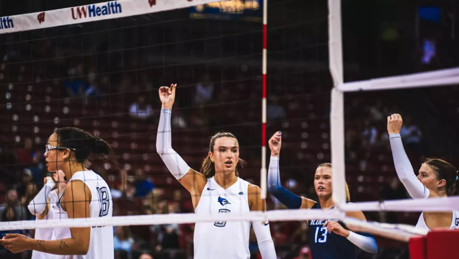 Creighton Volleyball Rallies to Beat No. 14 Kansas in Five-Set Thriller