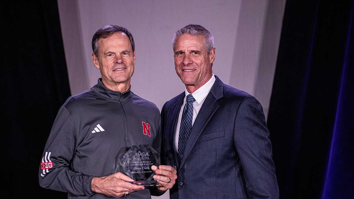 Nebraska volleyball's John Cook named national coach of the year