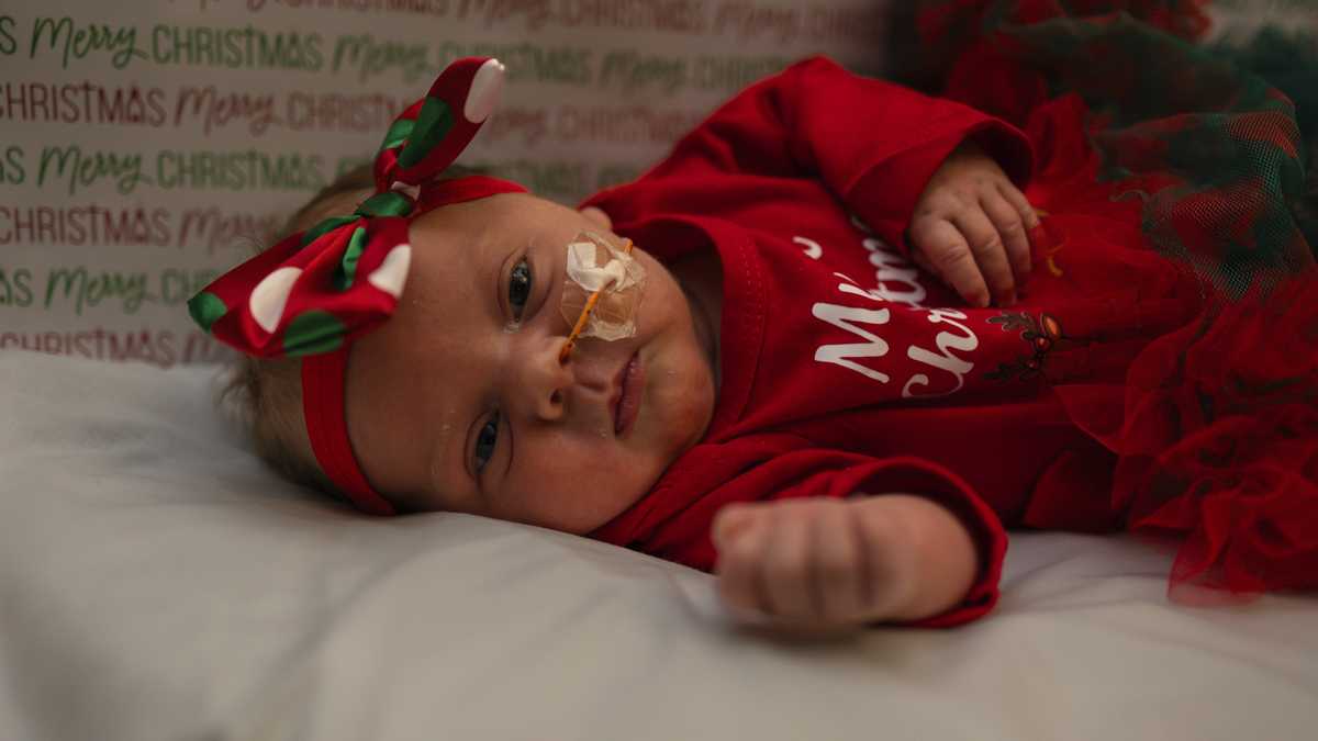 Nurses at Norton Hospital dress up NICU babies for Christmas