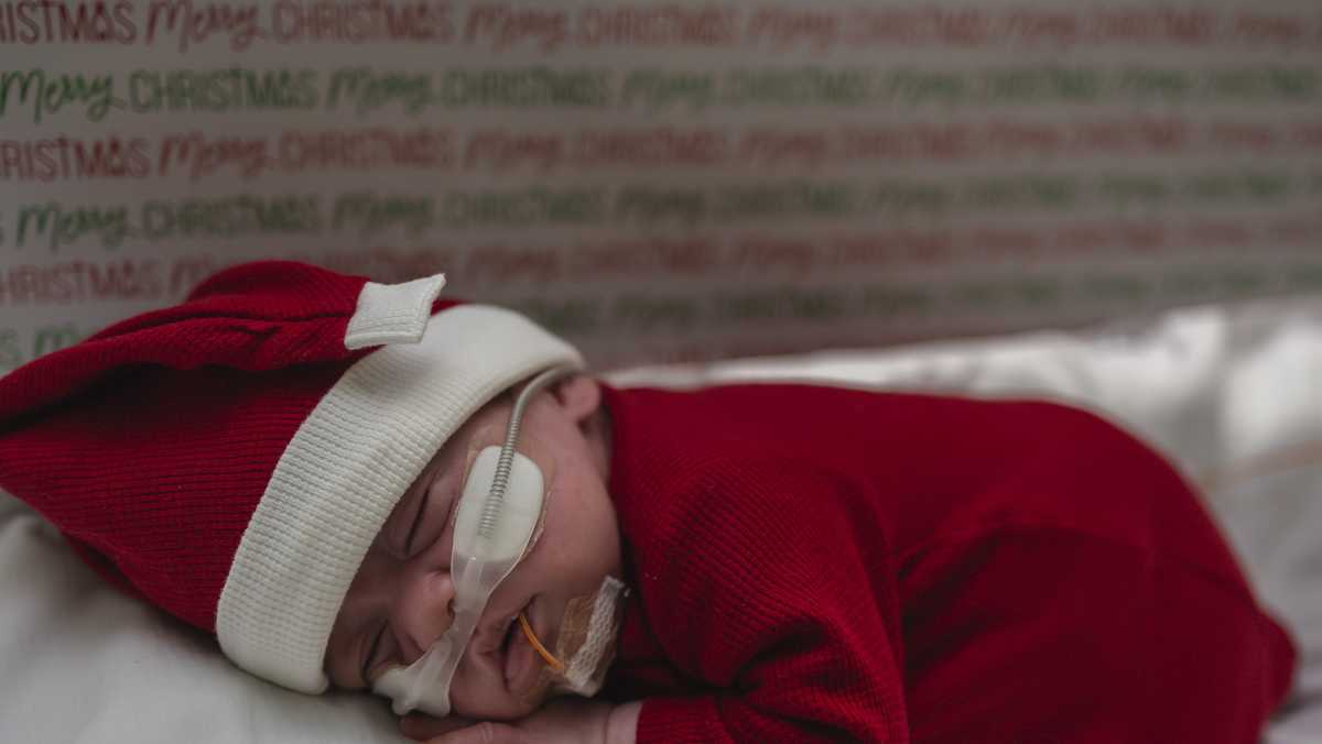 Nurses at Norton Hospital dress up NICU babies for Christmas
