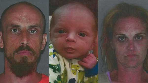 2-month-old taken by noncustodial parents found safe; 3 arrested