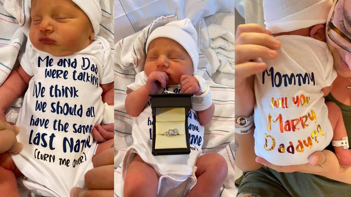 Newborn helps dad with maternity ward proposal at UMass Memorial Health