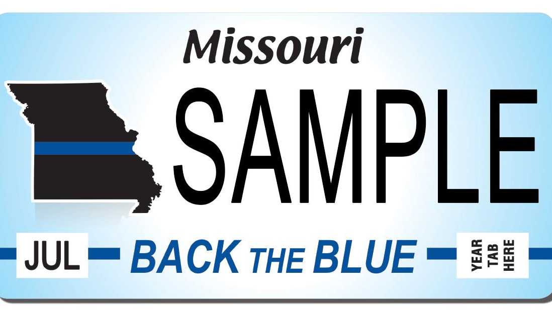 Missouri unveils new ‘Back the Blue’ vanity plate benefiting officers