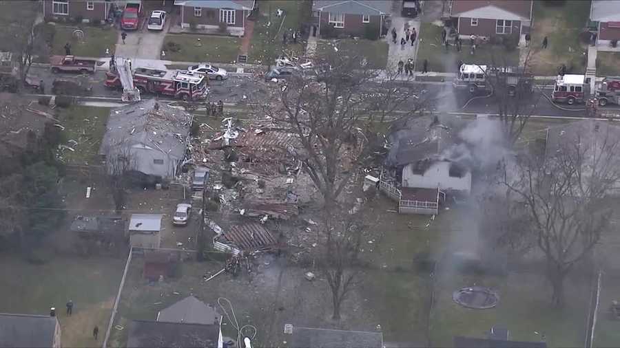 PHOTOS: Home explodes in Baltimore County