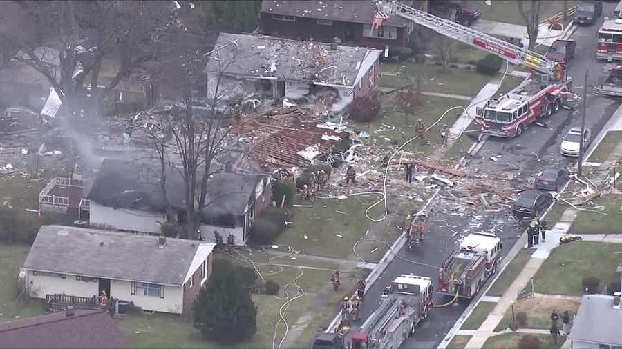 PHOTOS: Home explodes in Baltimore County