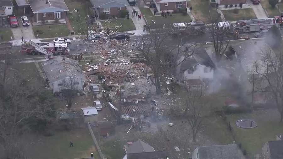 PHOTOS: Home explodes in Baltimore County
