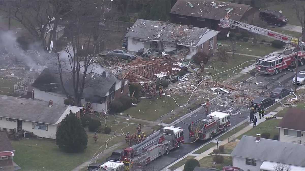 PHOTOS: Home explodes in Baltimore County