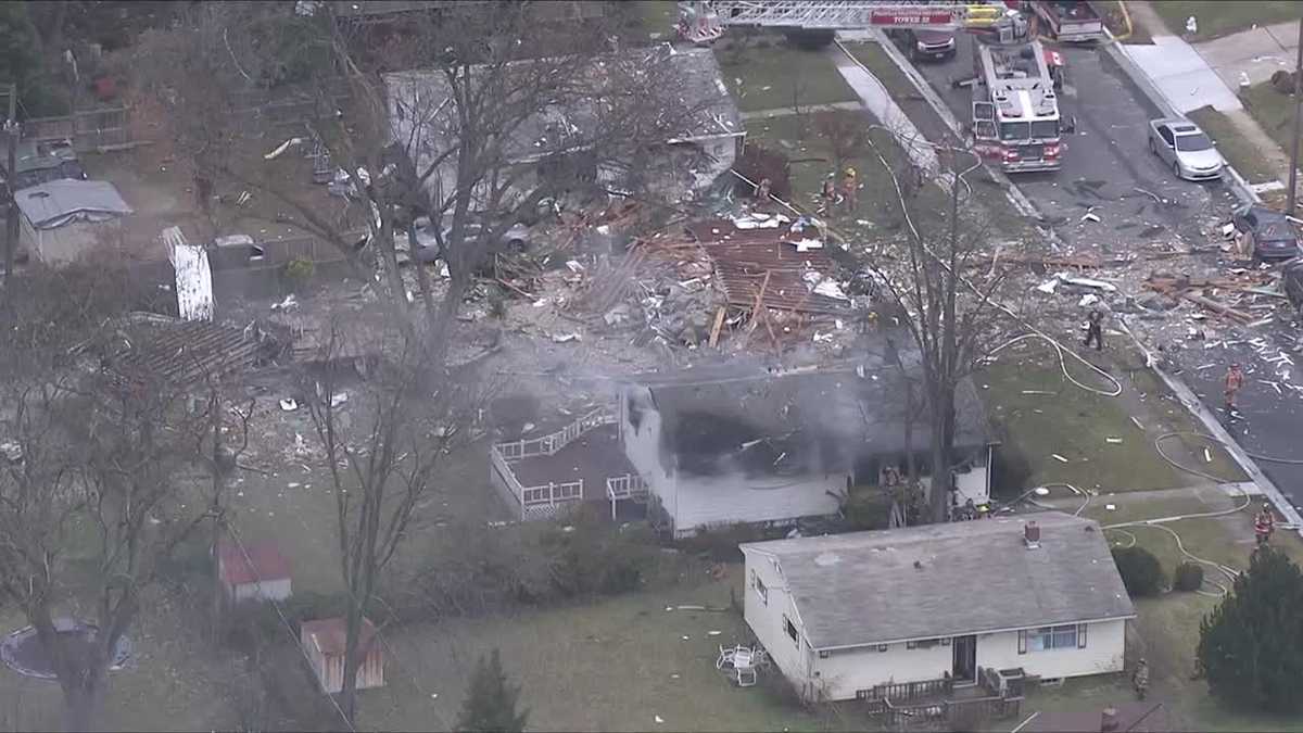 PHOTOS: Home explodes in Baltimore County