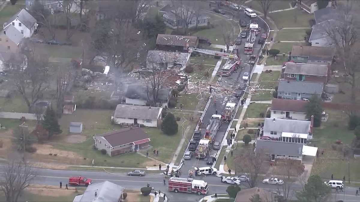 PHOTOS: Home explodes in Baltimore County