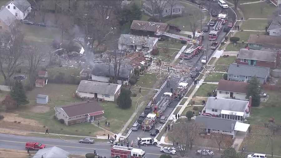 PHOTOS: Home explodes in Baltimore County