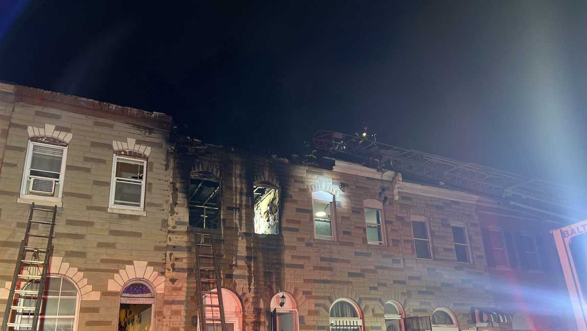 Southwest Baltimore rowhome fire injures children