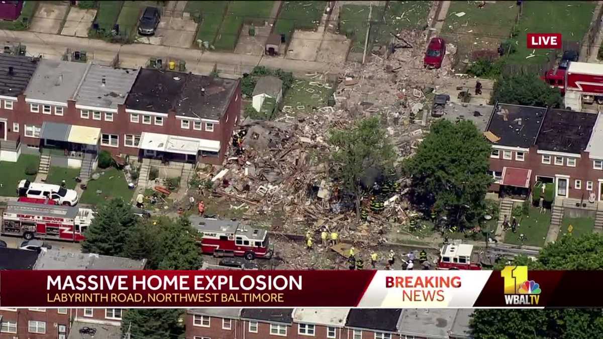 Baltimore rowhome explosion in photos