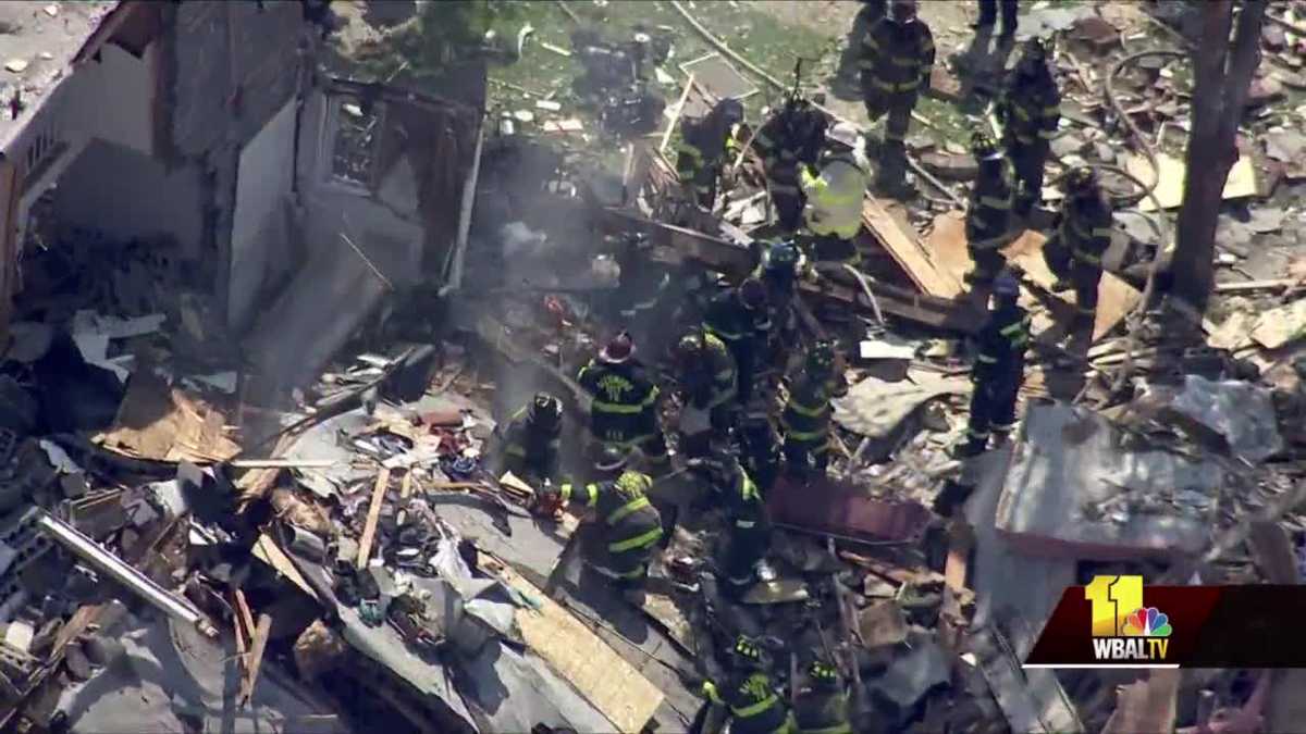 Baltimore rowhome explosion in photos