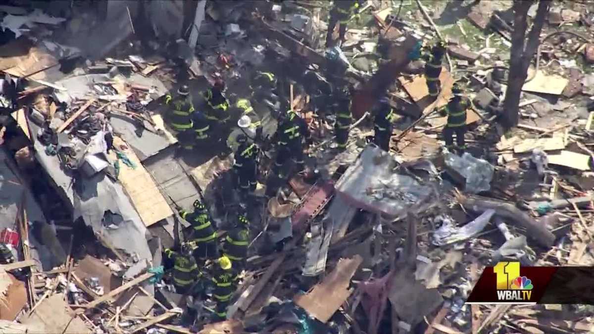 Baltimore rowhome explosion in photos