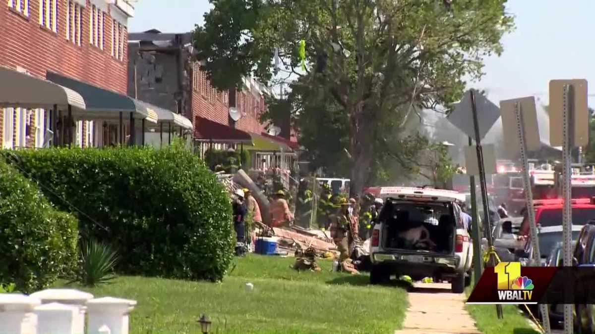 Baltimore rowhome explosion in photos