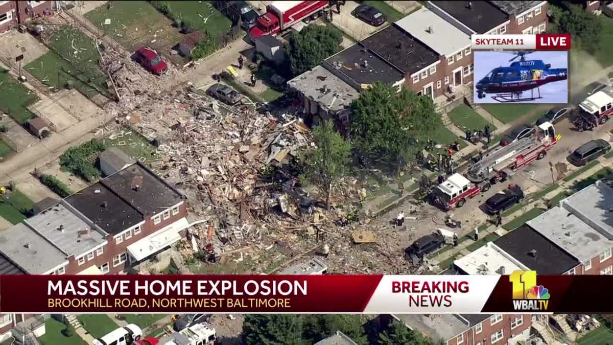 Baltimore rowhome explosion in photos