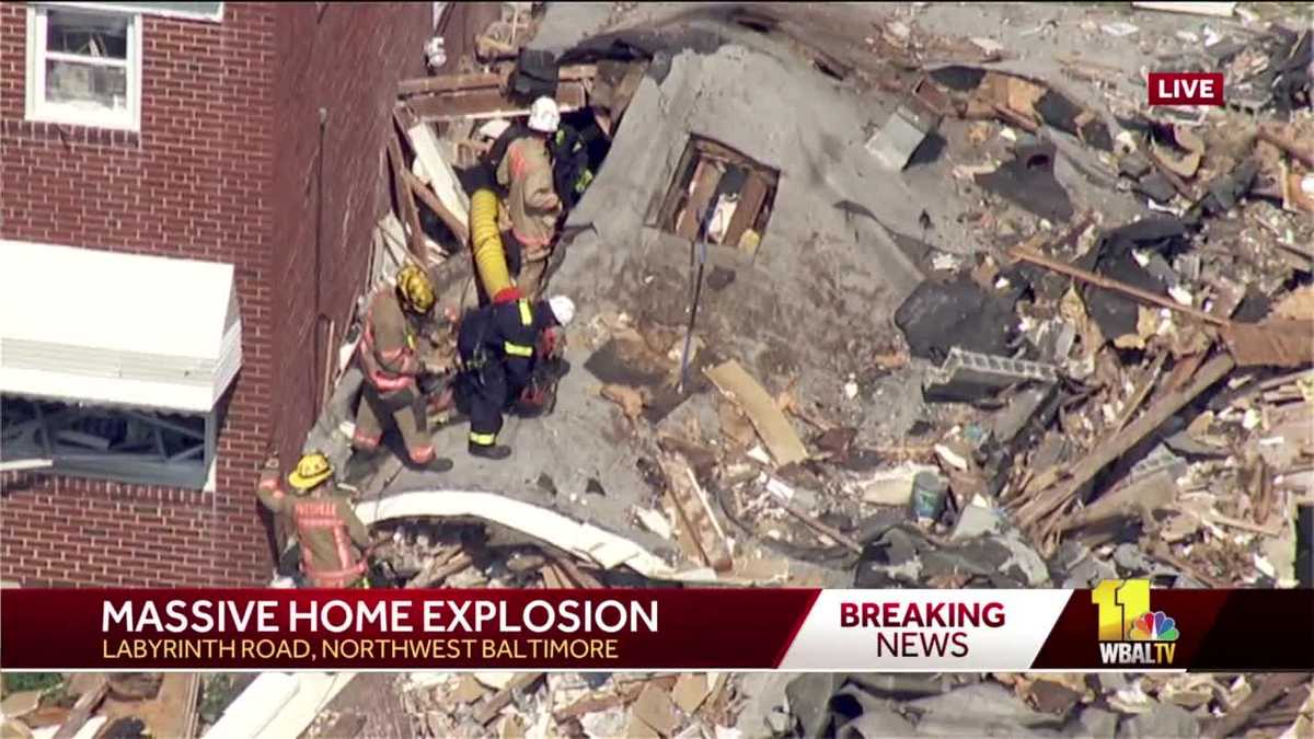 Baltimore rowhome explosion in photos