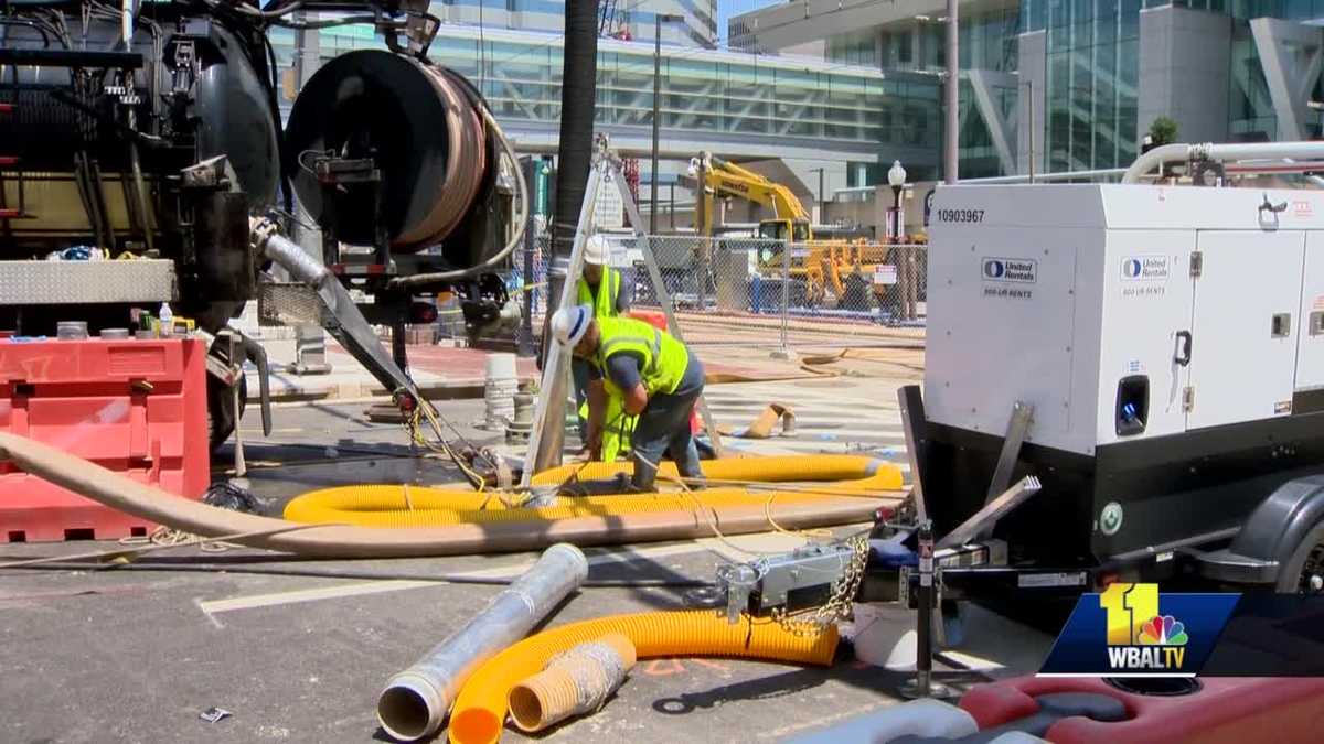 DPW says crews making progress to repairing downtown water main break