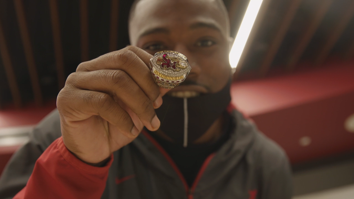 PHOTOS: Alabama football players show off 2020 championship rings