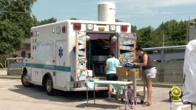 Baptist Health Floyd holds first 'Stuff the Ambulance'