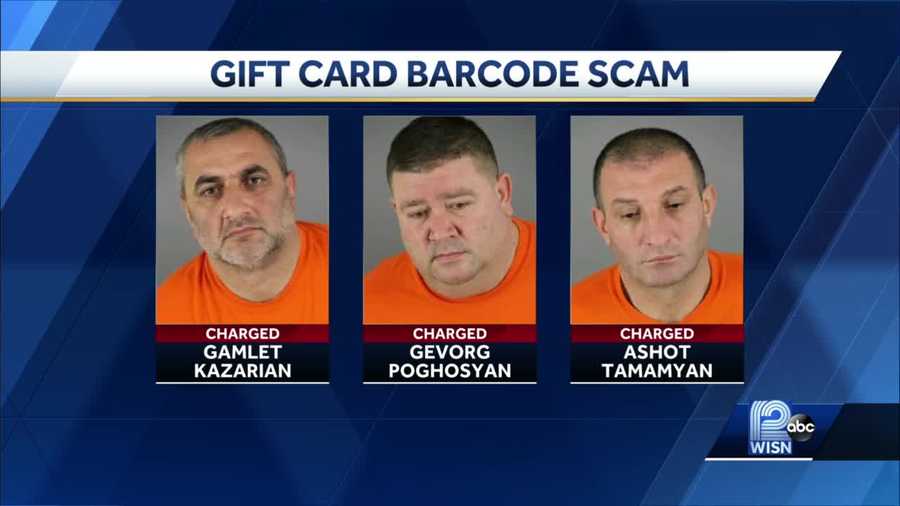 3 men accused of tampering with gift card bar codes