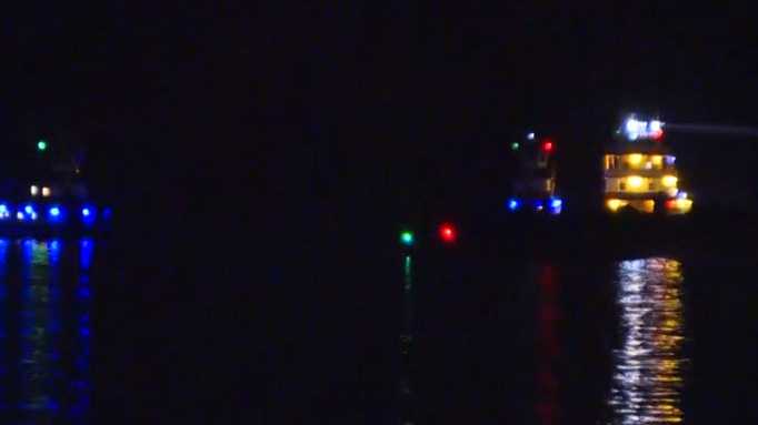 Barge hits bridge in