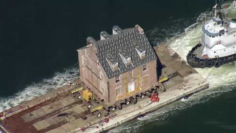 250-year-old historic home relocated by barge