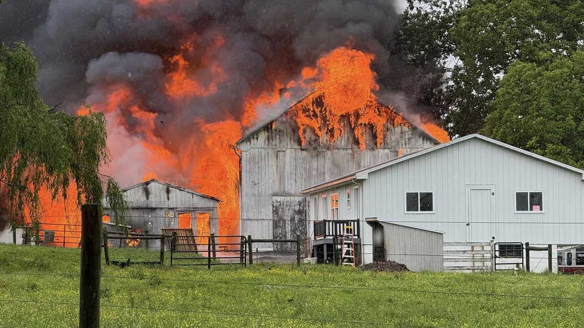 BARN FIRE | Nearby residents may have discolored water due to huge ...