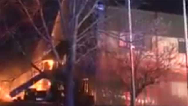 Crews spend 16 hours battling propane tank fire