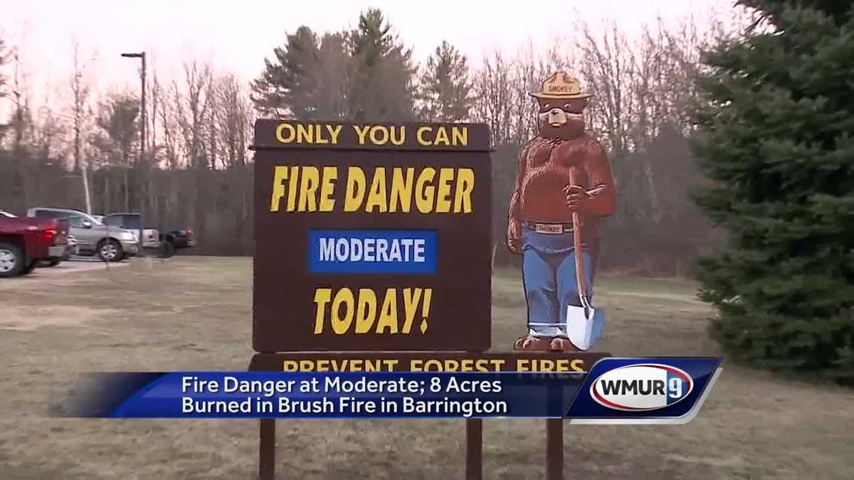 Eight acres burned in brush fire in Barrington