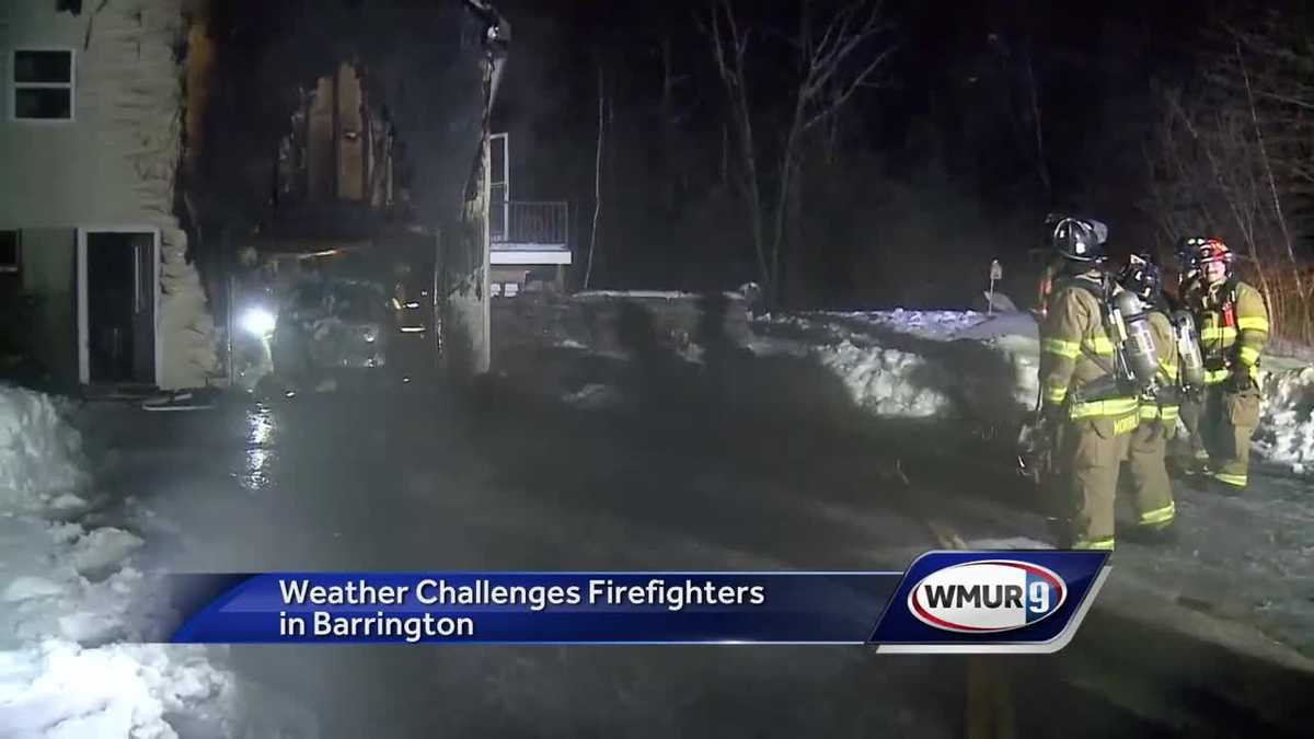 Weather challenges firefighters in Barrington