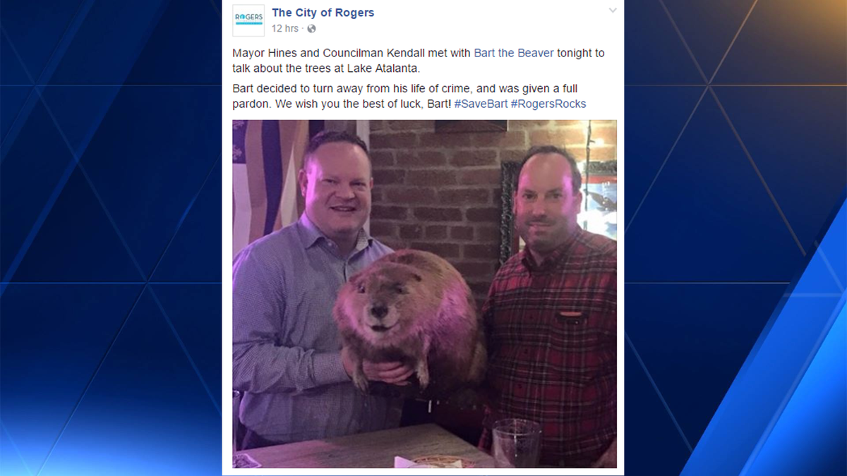 Rogers Mayor pardons "Bart the Beaver"