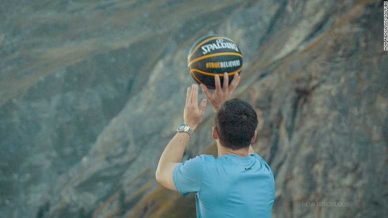 This is the highest basketball shot ever