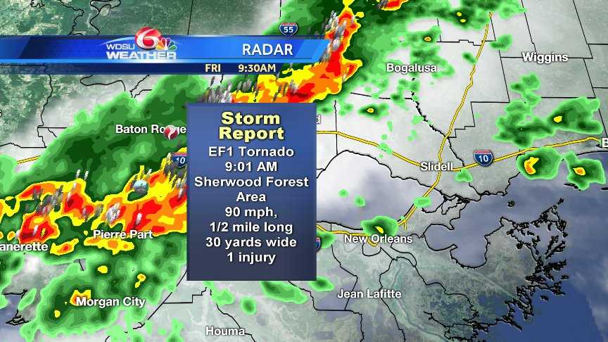 National Weather Service confirms tornadoes in Marrero, Baton Rouge